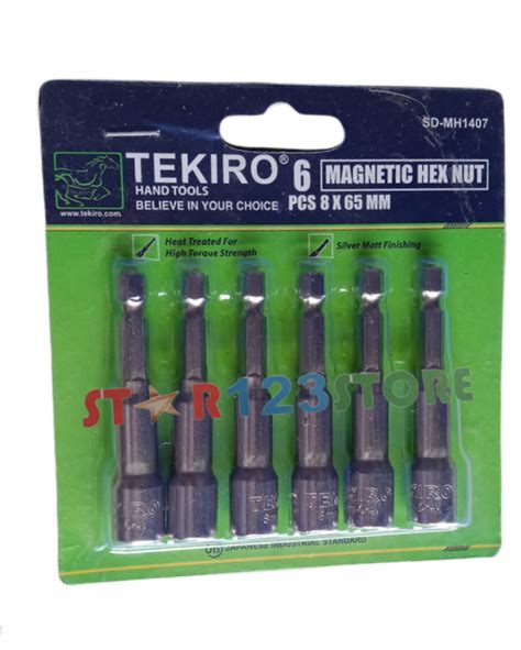 Tekiro Kunci Mata Roofing Baut Baja Ringan Magnetic Hex Nut 8 X 65mm
