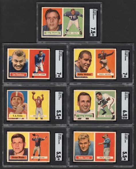 1957 Topps Football Near Complete Set With Both Checklists 144 154