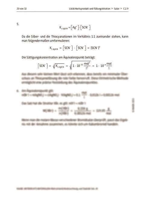 Eine Frage des Gleichgewichts Löslichkeitsprodukt und