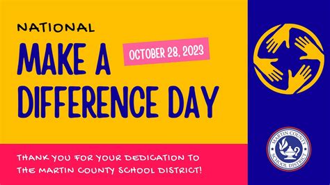 MCSD Celebrates National Make A Difference Day YouTube