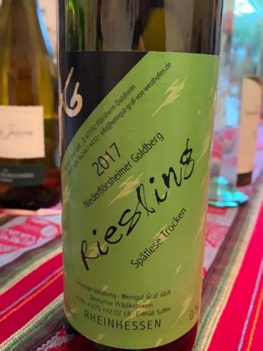 Weingut Graf Niederflörsheimer Goldberg Riesling Spätlese Trocken