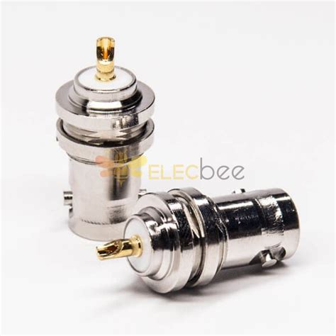 Bnc Female Cable Connector Straight Bulkhead Solder Type Ohm