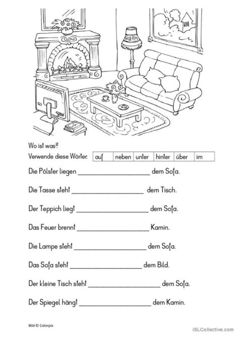 57 Lokale Präpositionen Deutsch DAF Arbeitsblätter pdf doc