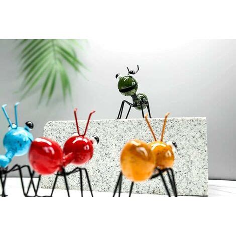 4 pièces Décoration de Fourmis en métal Décoration Murale Fourmi