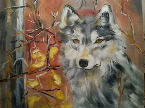 Lobo Oleo Lienzo Lienzos Pinturas Pintura Al Oleo
