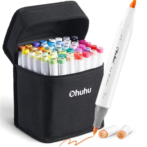 Buy Ohuhu Alcohol Markers Brush Tip Double Tipped Art Marker Set For