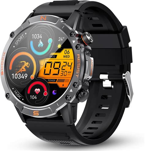 WalkerFit Montre Connectée Homme Smart Watch Militaire Robuste et
