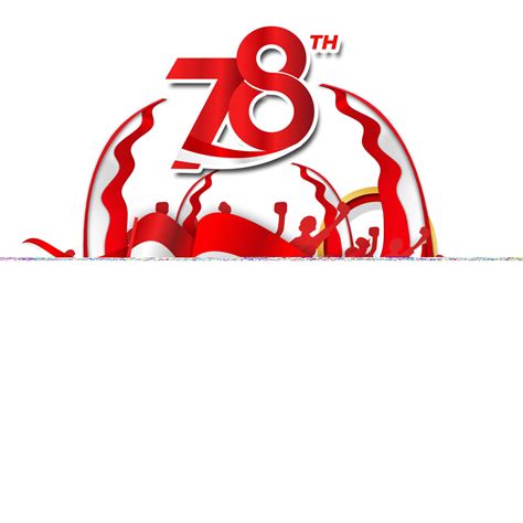 Greeting Card Of Indonesian Independence 2023 With Logo Hut Ri 78 2023