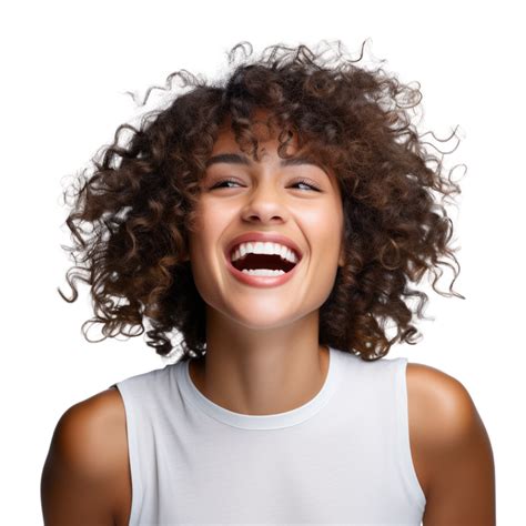 Ai Generado Contento Mujer Acortar Arte 40218389 PNG