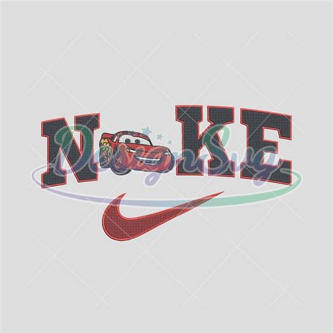 Lightning Mcqueen Nike Embroidery Design DesignSVG