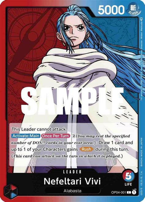 Nefeltari Vivi 001 Kingdoms Of Intrigue One Piece Card Game