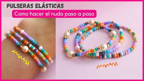 PULSERAS ELÁSTICAS con NYLON como hacer el nudo a las pulseras