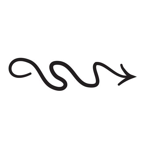 Line Art Arrow With Black Thin Line Png With Transparent Background