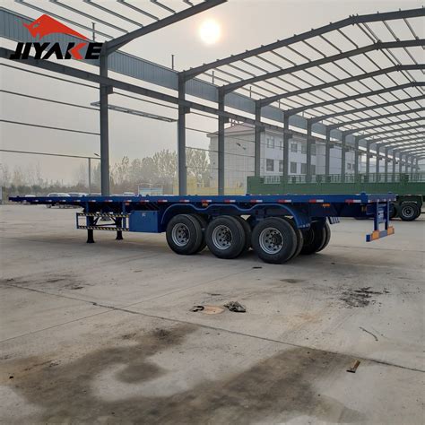Good Quality Flat Bed Deck Semi Trailer Axle Ft Ft Ft Ft