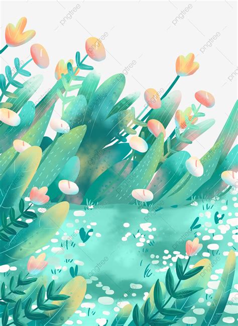 Spring Bushes Flowers Flowers Plants Plants Spring Grass Flowers Png