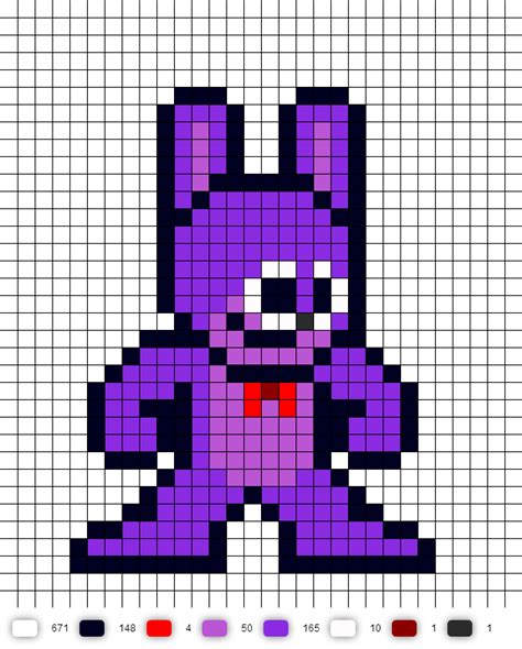 Bonnie The Bunny Perler Bead Pattern Five Nights At Freddy S Pixel