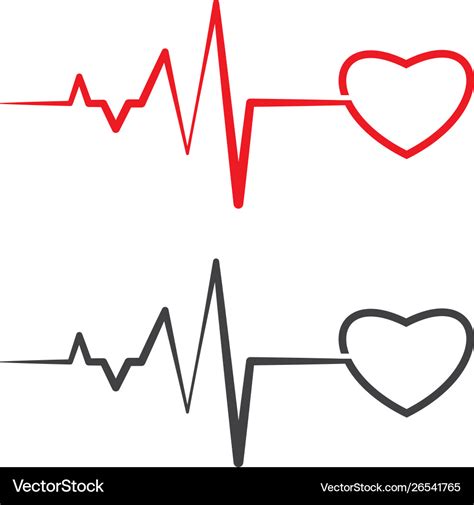 Heart Beat Line Royalty Free Vector Image Vectorstock