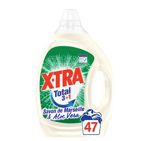 Lessive liquide au savon de Marseille et à l aloe vera 3en1 X Tra