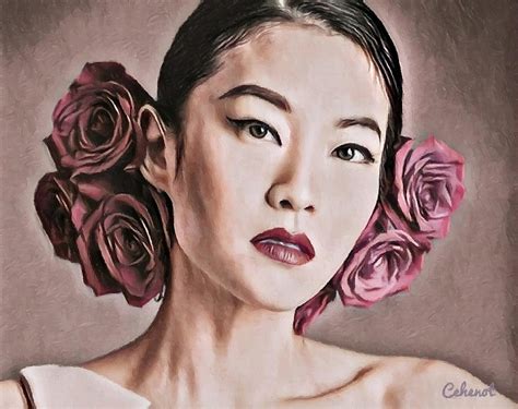 Arden Cho By Cehenot Asian Art Girl Actress Cehenot Rose Pink