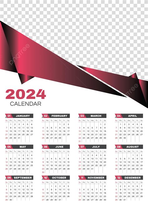 Modelo De Design De Calendário De Parede Moderno 2024 Vol 13 Vetor