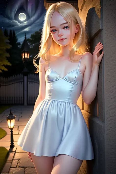 Dopamine Girl Aurora In A Mini Dress Leaning On The Front Gate Elle
