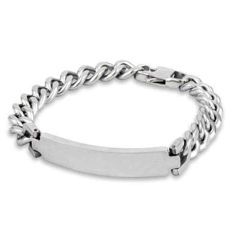 Personalised Mens Stainless Steel ID Bracelet Stainless ID Etsy UK