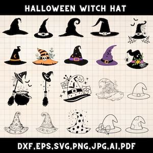 Witch Hat Svg Halloween Witch Hat Svg Witch Hat Silhouette Witch Hat