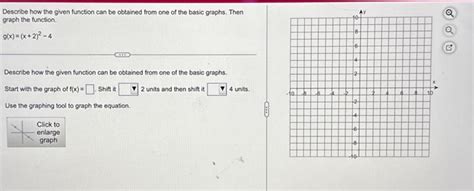 solved describe how the given function can be obtained from