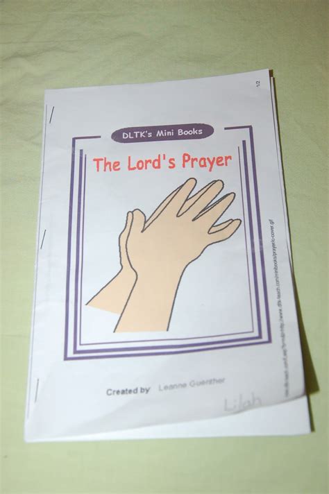 Printable Lord S Prayer Craft