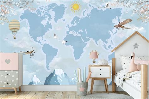 Fototapeta dla dzieci 3d na wymiar mapa świata 10808803145
