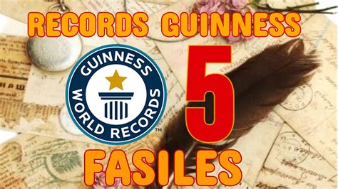 Los 5 RECORDS GUINNESS Mas Faciles De Romper YouTube