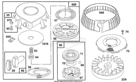 Briggs And Stratton 259707 0126 01 Parts Diagram For Rewind Starter