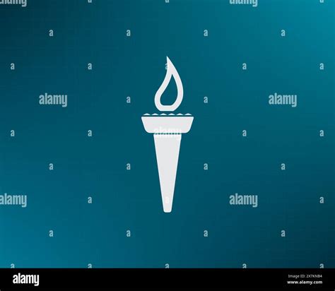 Torch With Fire Vector Icon Stock Vector Image Art Alamy