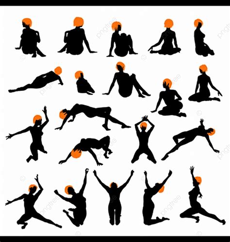 Naked Girl Silhouette PNG Transparent Naked Sexy Girls Silhouette Set