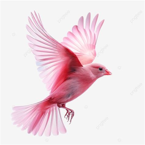 Beautiful Pink Bird In Flight Pink Bird Large Wings Flight Png