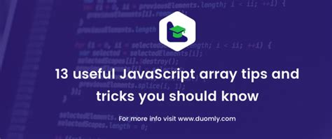 13 useful javascript array tips and tricks you should know dev community