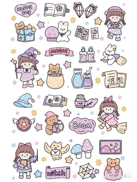 Stickers Journal Purple Printable Planner By Debra Jones Cute Easy