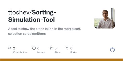 github ttoshev sorting simulation tool a tool to show the steps taken in the merge sort