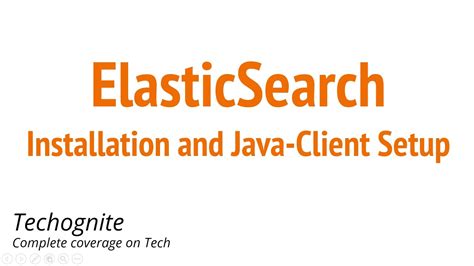 Elastic Search Installation Elasticsearch Rest Java Client And