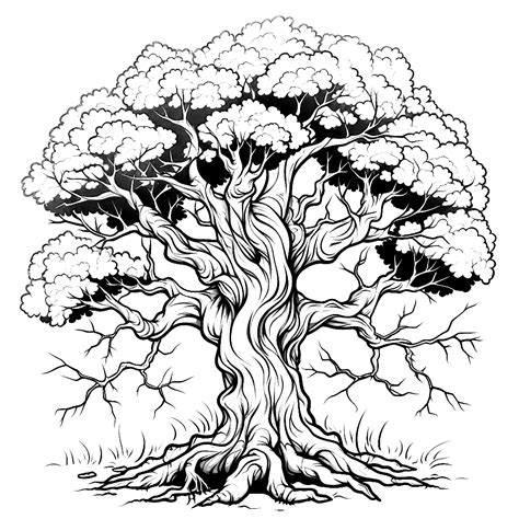 Alter Baum Ausmalbild Kostenlos Herunterladen