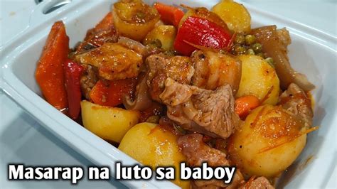 Masarap Na Luto Sa Baboy By Mhelchoice Madiskarteng Nanay YouTube