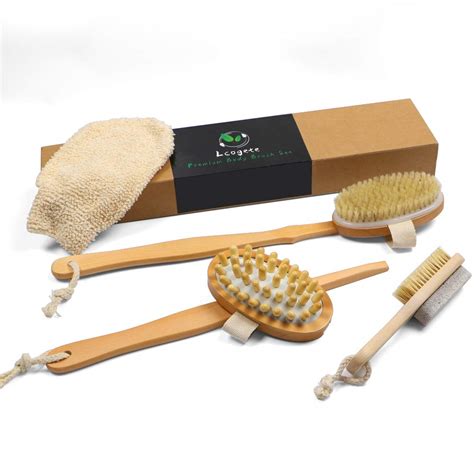 Amazon Lcogete Dry Brushing Body Brush Set With Long Handle