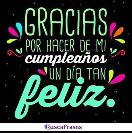 Frases de AGRADECIMIENTO de CUMPLEAÑOS Buscafrases es