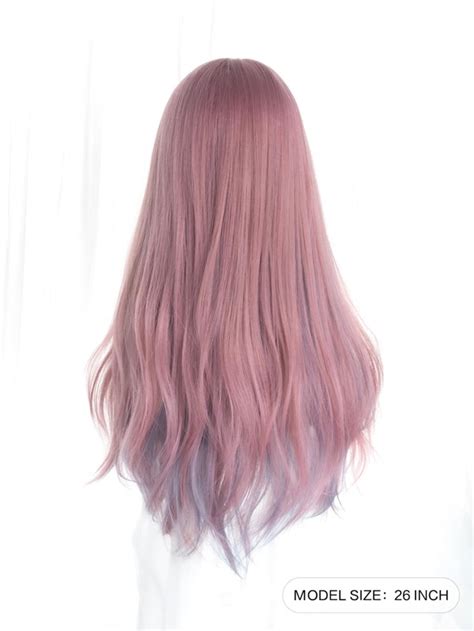 Two Tone Long Curly Synthetic Wig With Bangs SHEIN USA
