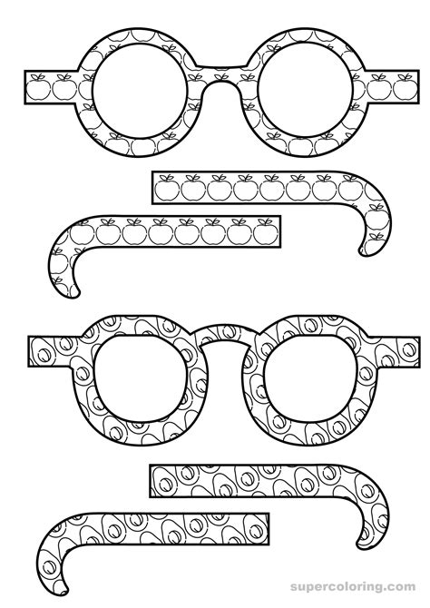 Classic Paper Eyeglasses Free Printable Papercraft Templates