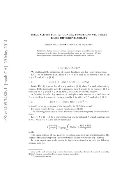 pdf inequalities for log convex functions via three times differentiability
