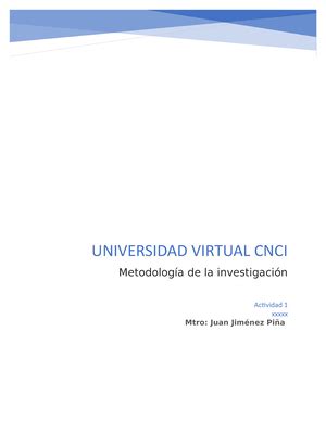 Actividad 2 Metodologia De La Investigacion Actividad 2 Dos