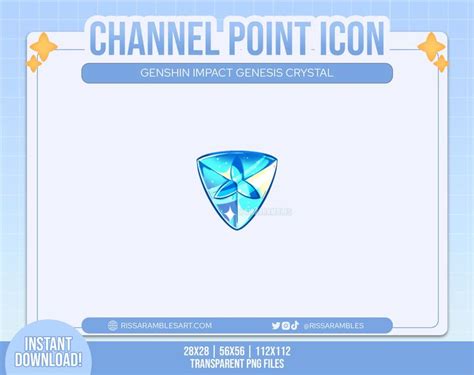 Genshin Impact Genesis Crystal Twitch Channel Point Icon Twitch Emotes