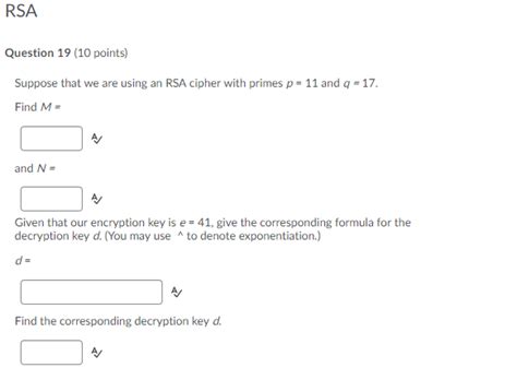 solved rsa question 19 10 points suppose that we are using