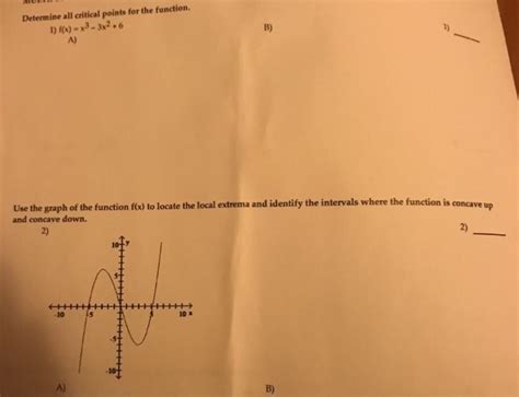 solved determine all eritical points for the function 1